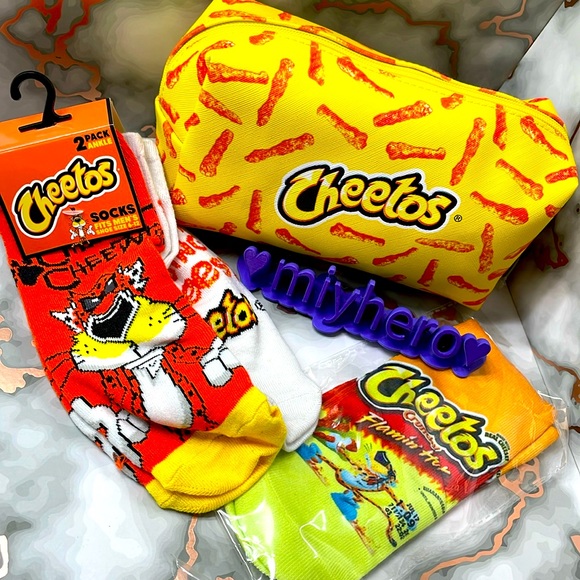 Accessories | 4pc Cheetos Bundle With Cosmetic Bag And 3 Pairs Of ...